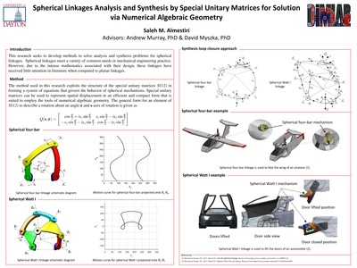 "Spherical Linkages Analysis and Synthesis by Special Unitary Matrices
