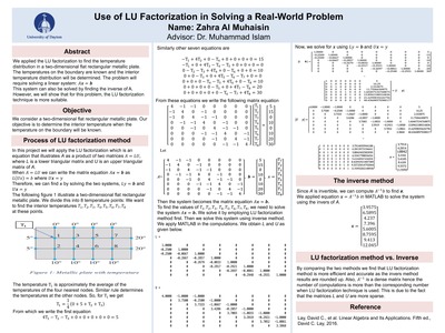 "Use of LU Factorization in Solving a Real-World Problem"