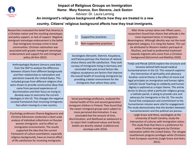 "Impact of Religious Groups on Immigration in Western civilization"