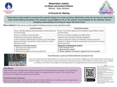 "Restorative Justice: Conflict, Accountability, Healing"