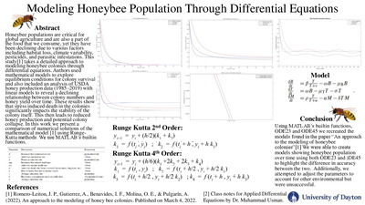 "Modeling Honeybee Population Through Differential Equations"