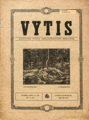 "Vytis, Volume 13, Issue 13 (September 15, 1927)" by Knights of Lithuania
