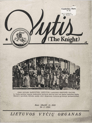 "Vytis, Volume 14, Issue 5 (March 15, 1928)" by Knights of Lithuania