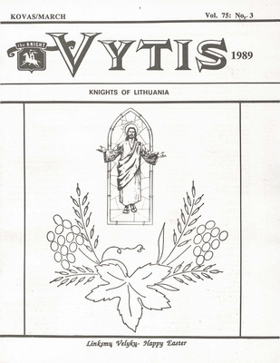 "Vytis, Volume 75, Issue 3 (March 1989)" by Knights of Lithuania