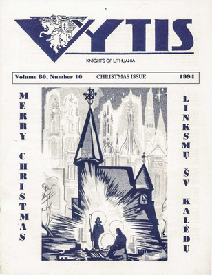 "Vytis, Volume 80, Issue 10 (December 1994)" by Knights of Lithuania